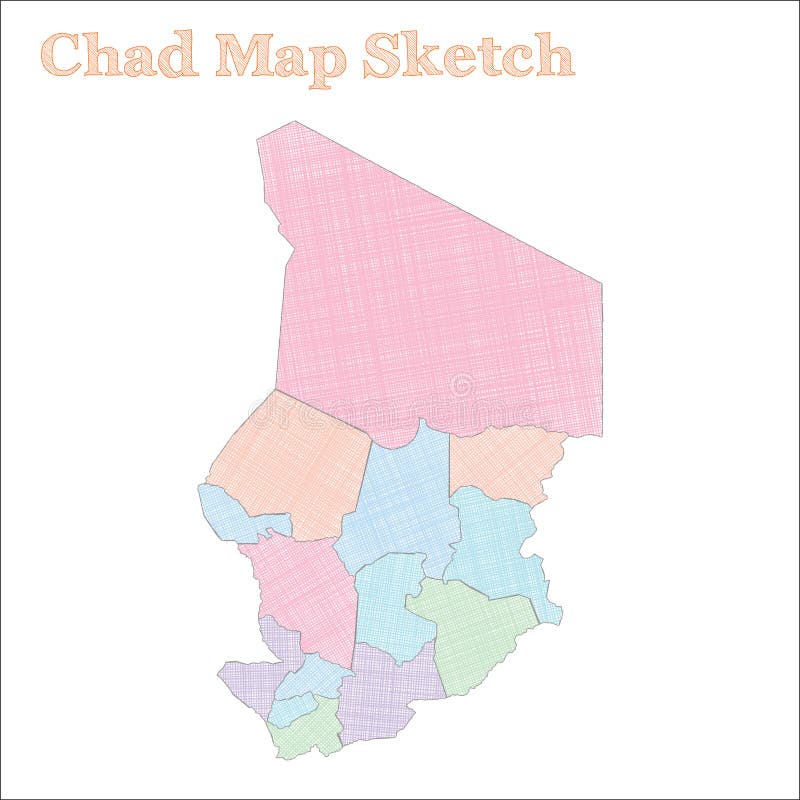 Mapa de Chade ilustração do vetor. Ilustração de chade - 134386208
