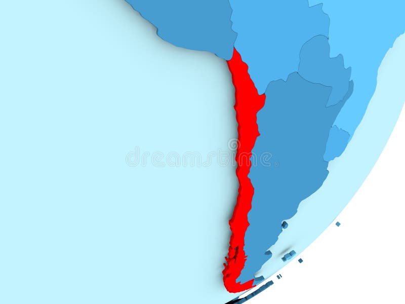 Mapa político de Chile ilustración del vector. Ilustración de ...