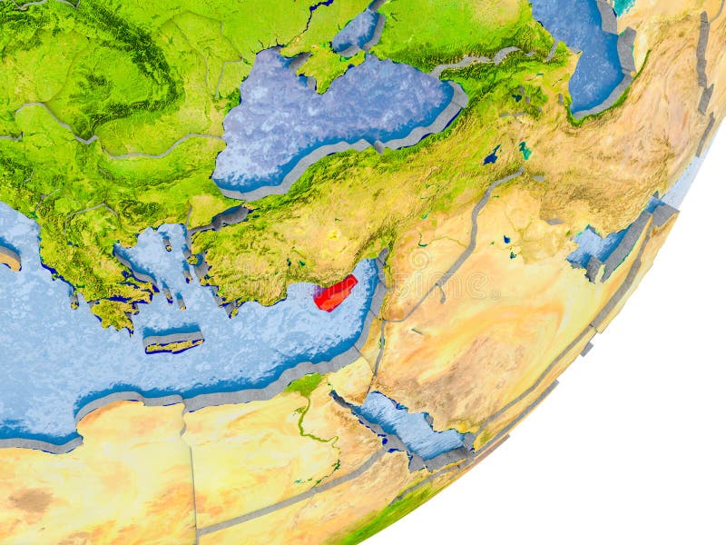 Chipre no mapa do mundo ilustração stock. Ilustração de chipre - 78579398