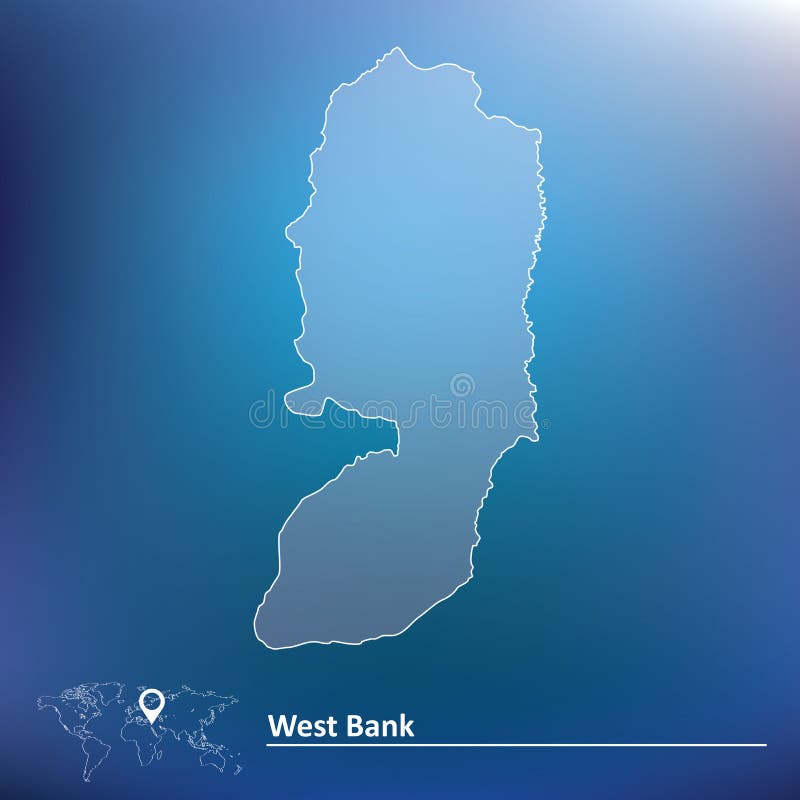 Mapa de Cisjordania ilustración del vector. Ilustración de marcador ...