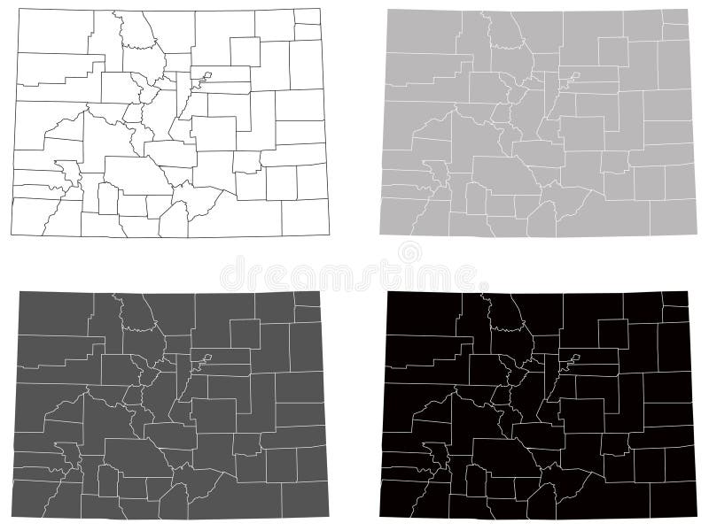 Mapa De Colorado - Estado De Los Estados Unidos Ilustración del Vector ...