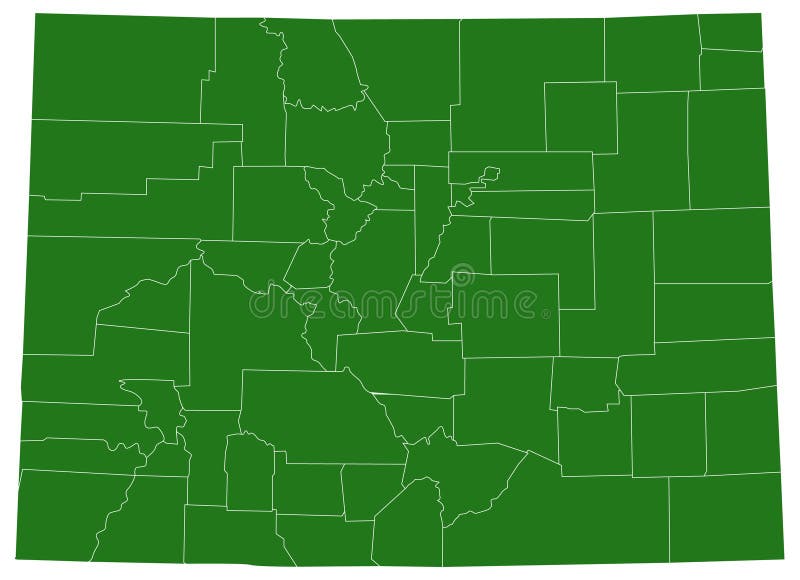 Mapa De Colorado - Estado De Los Estados Unidos Ilustración del Vector ...