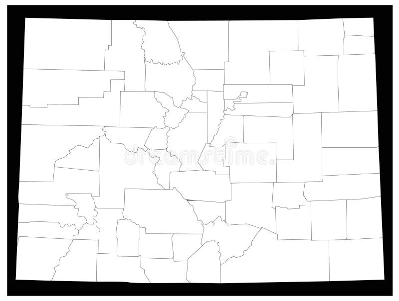 Mapa De Colorado - Estado De Los Estados Unidos Ilustración del Vector ...