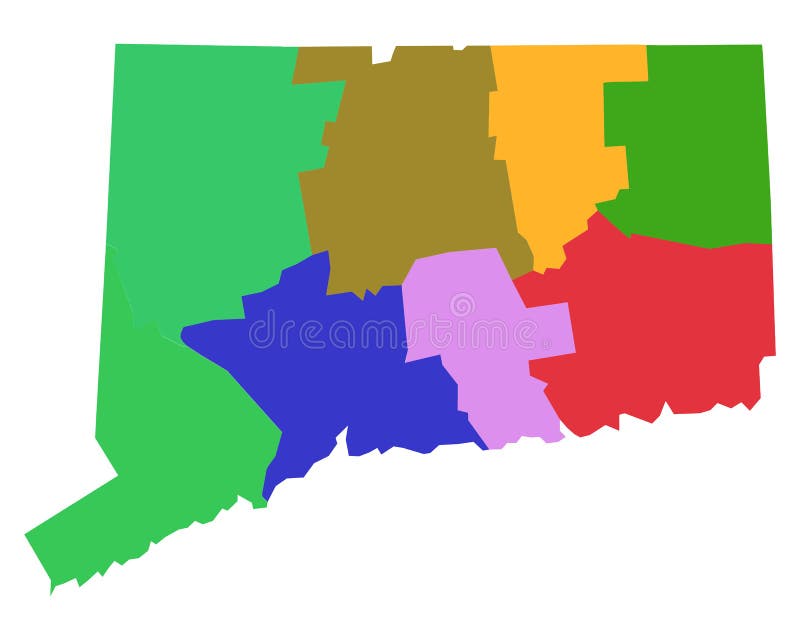 Mapa de Connecticut ilustración del vector. Ilustración de condado ...