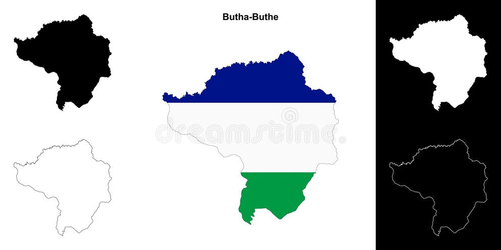 Mapa De Contorno Buthabuthe Ilustração do Vetor - Ilustração de ...