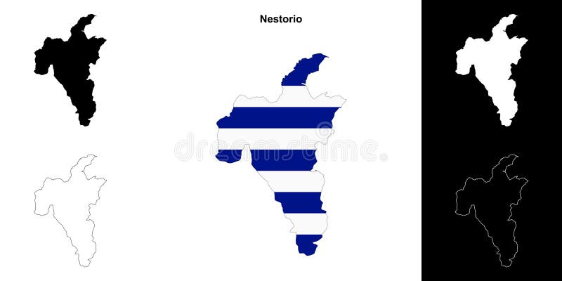 Mapa De Contorno De Nestorio Ilustração Stock - Ilustração de vazio ...