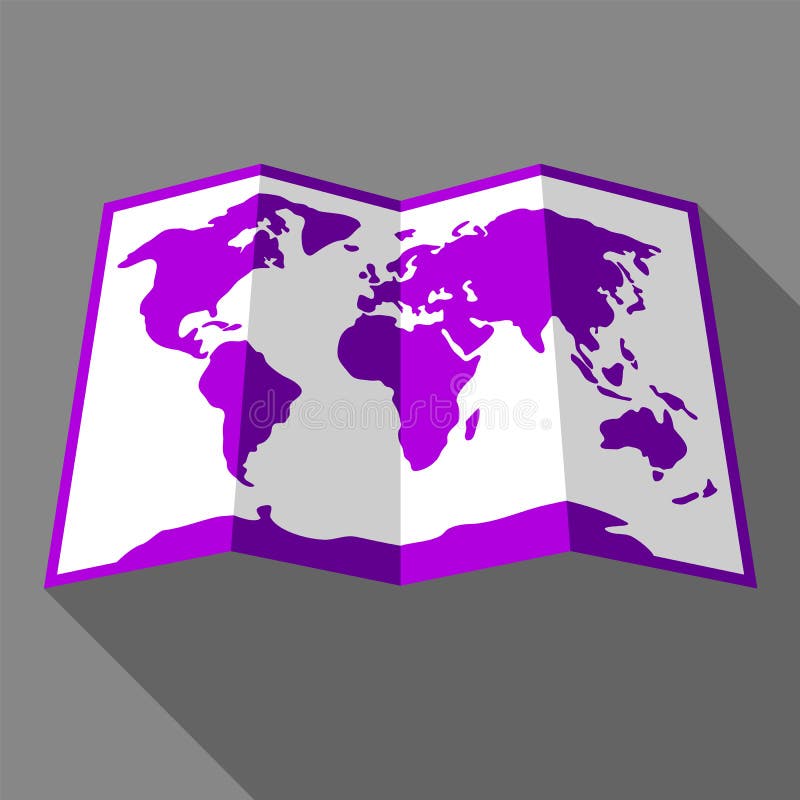 Mapa de cor brilhante ilustração do vetor. Ilustração de cartografia ...