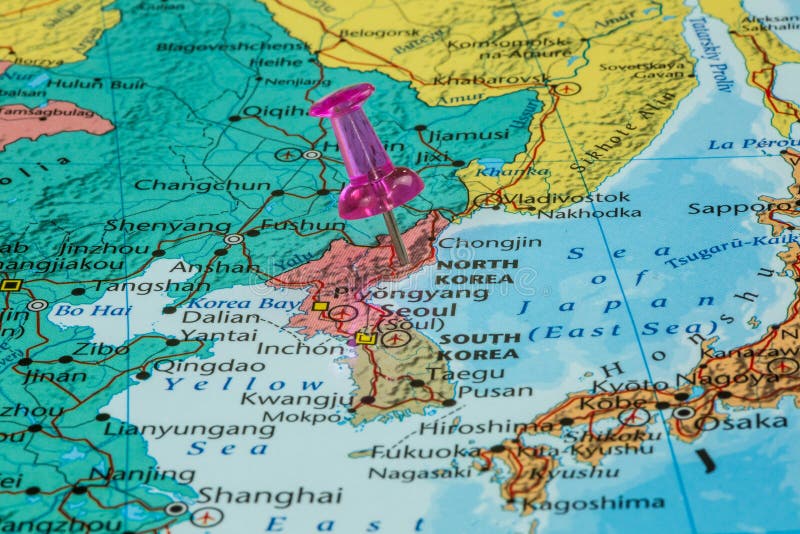 Mapa de Coreia norte imagem de stock. Imagem de cidade - 100906269
