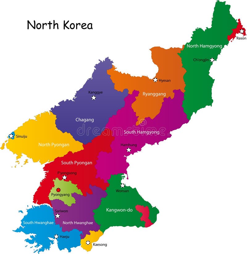 Mapa De Coreia Do Sul Em Um Mapa Do Mundo Com O Ponteiro Da Bandeira E ...