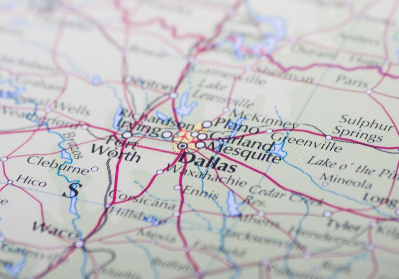 Mapa de Dallas imagem de stock. Imagem de texas, dallas - 10559887