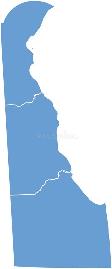 Mapa De Delaware Por Condados Ilustração do Vetor - Ilustração de mapa ...