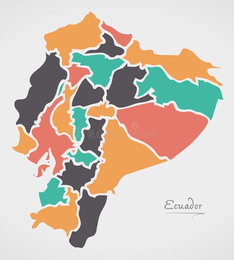 Mapas De Las Provincias De Ecuador Ilustración del Vector - Ilustración ...