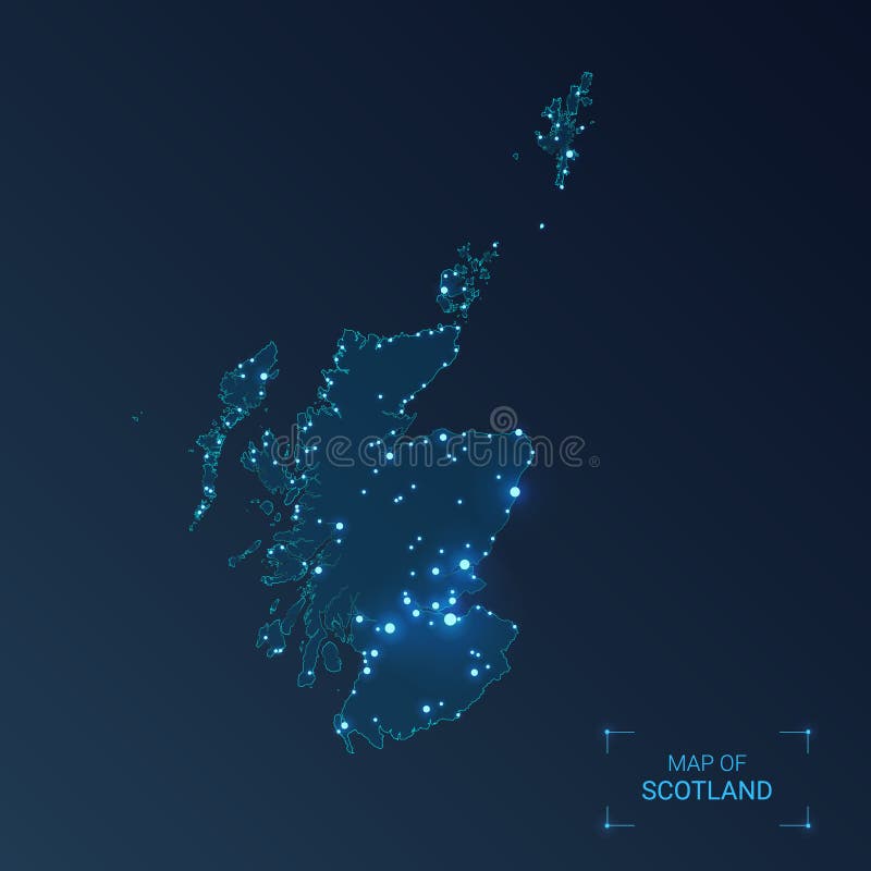 Mapa De Escocia Con Ciudades Ilustración del Vector - Ilustración de ...