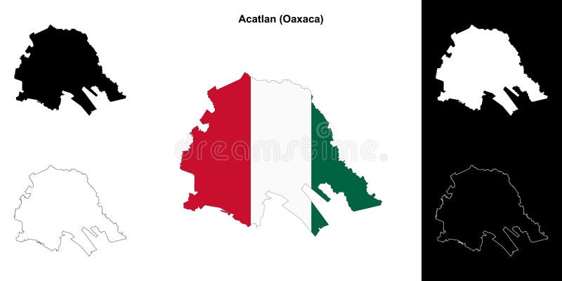 Mapa de esquema de Acatlan stock de ilustración. Ilustración de ...