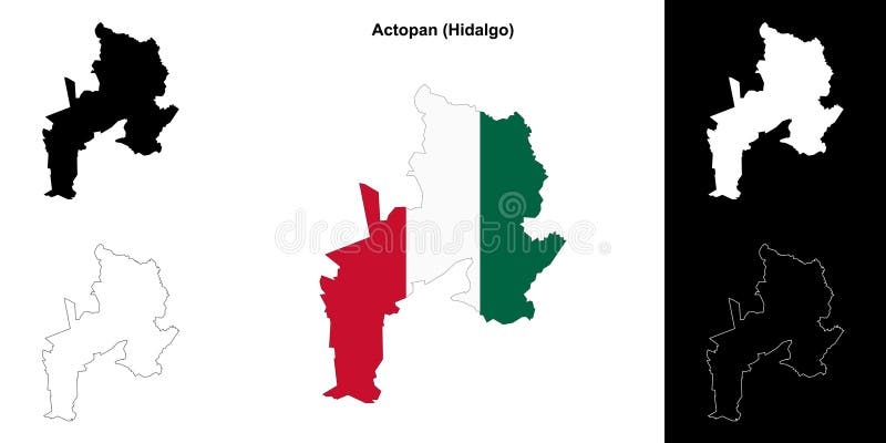Mapa de esquema de Actopan ilustración del vector. Ilustración de ...
