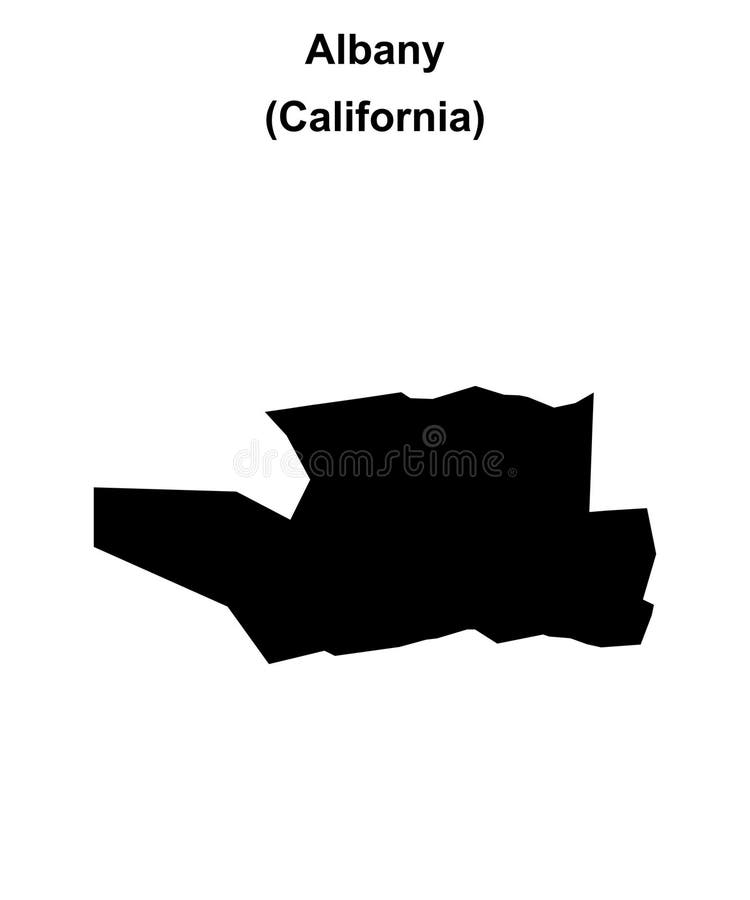 Mapa de esquema de albany ilustración del vector. Ilustración de albura ...