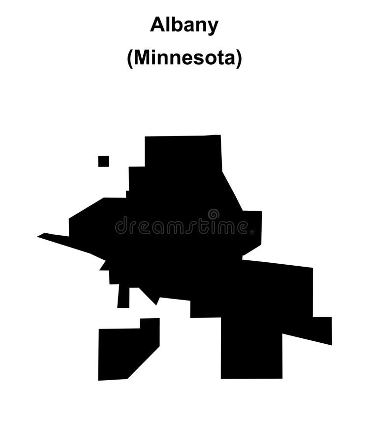 Mapa de esquema de Albany ilustración del vector. Ilustración de forma ...