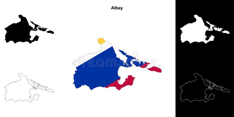 Mapa de esquema de albay ilustración del vector. Ilustración de ...