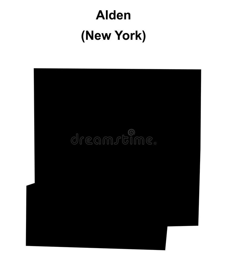 Mapa de esquema de Alden ilustración del vector. Ilustración de alar ...