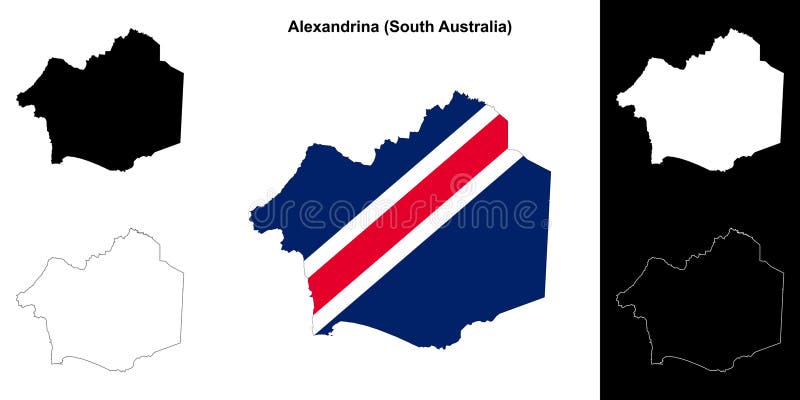 Mapa De Esquema De Alexandrina Ilustración del Vector - Ilustración de ...