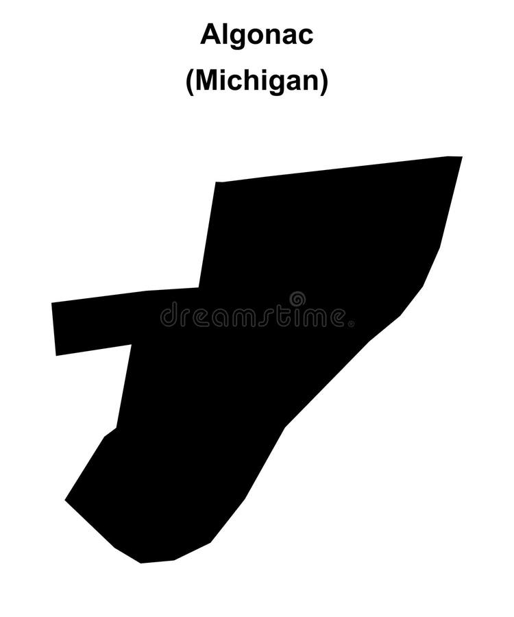 Mapa de esquema de Algonac ilustración del vector. Ilustración de ...