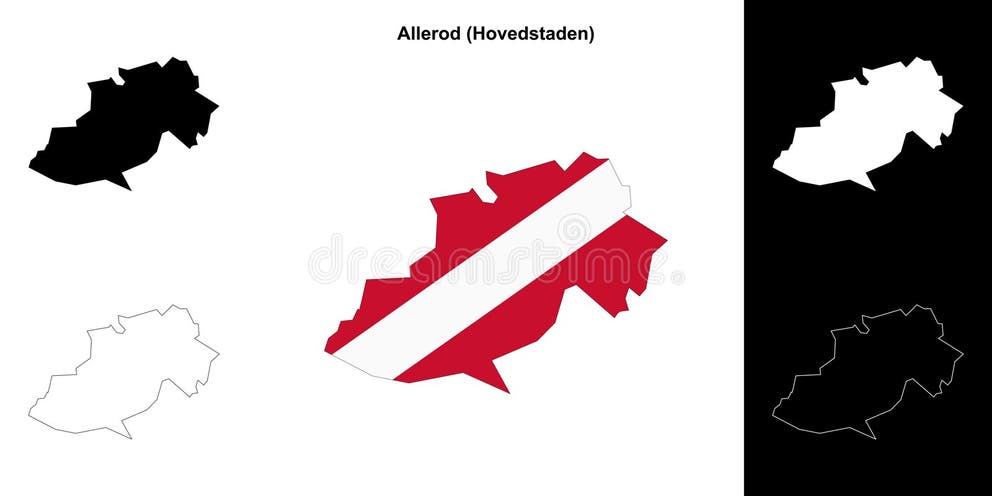 Mapa de esquema de allerod ilustración del vector. Ilustración de icono ...