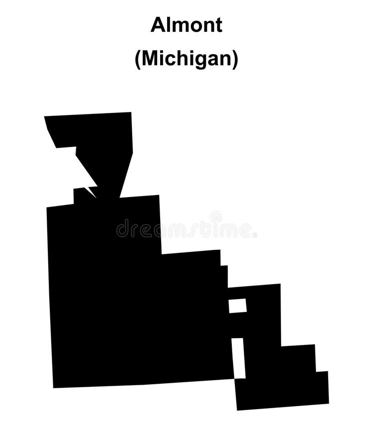 Mapa de esquema de Almont ilustración del vector. Ilustración de vector ...