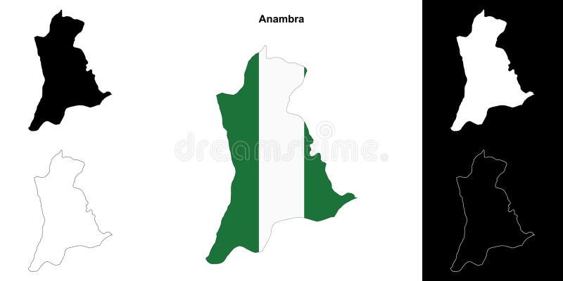 Mapa de esquema de anambra ilustración del vector. Ilustración de ...