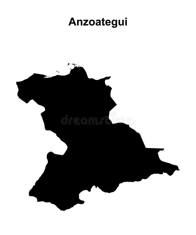 Mapa De Esquema De Anzoategui Ilustración del Vector - Ilustración de ...