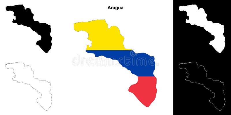 Mapa de esquema de aragua stock de ilustración. Ilustración de turismo ...