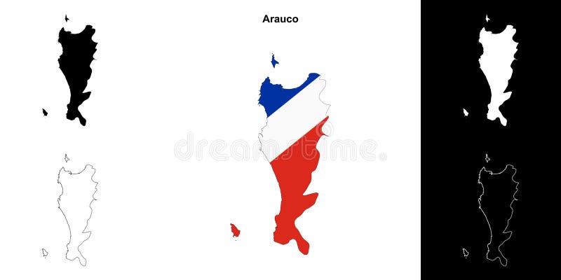 Mapa de esquema de Arauco ilustración del vector. Ilustración de ...