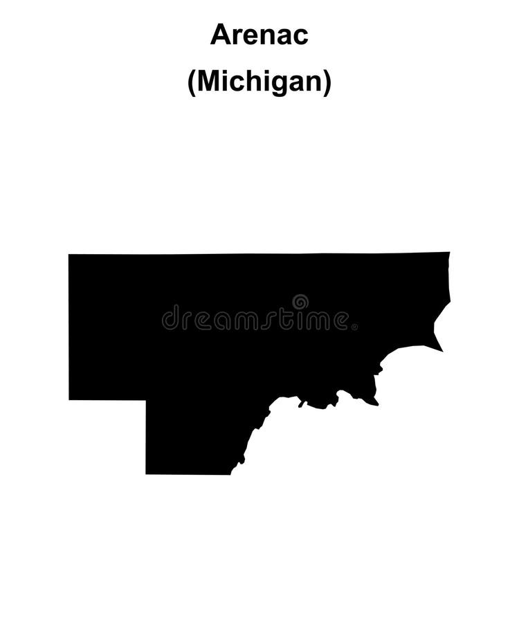 Mapa de esquema de Arenac ilustración del vector. Ilustración de ...