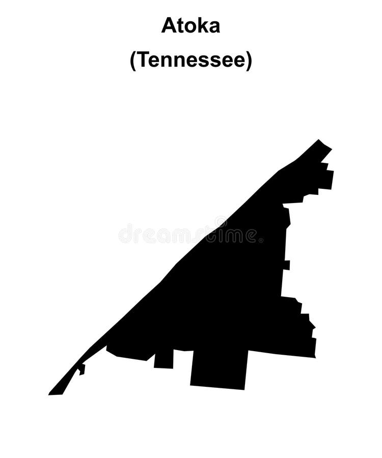 Mapa de esquema de atoka ilustración del vector. Ilustración de ...
