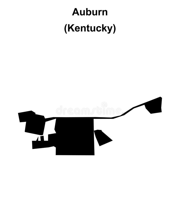 Mapa de esquema de Auburn ilustración del vector. Ilustración de ...