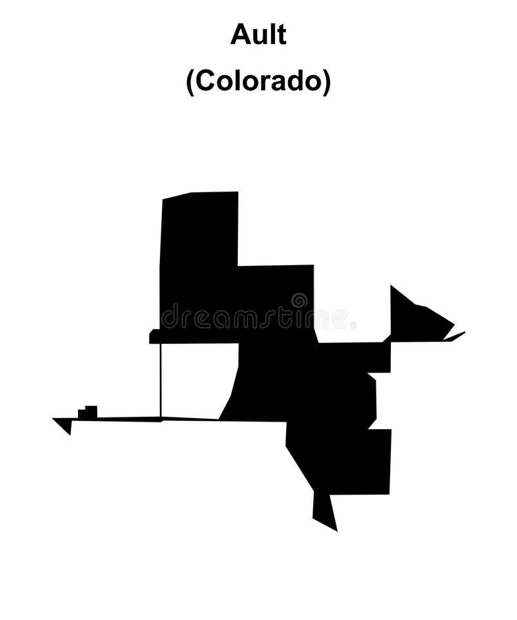 Mapa de esquema de Ault ilustración del vector. Ilustración de icono - 387014422