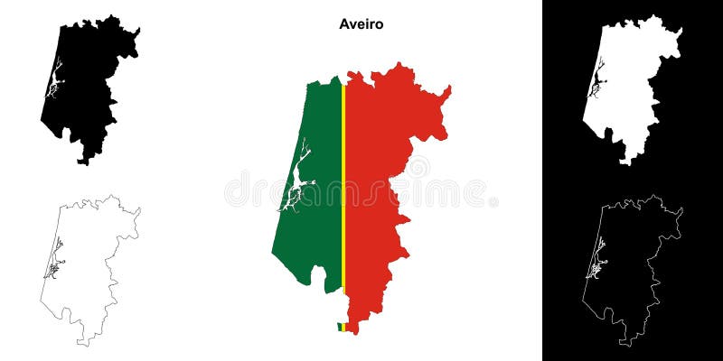Mapa de esquema de aveiro ilustración del vector. Ilustración de ...