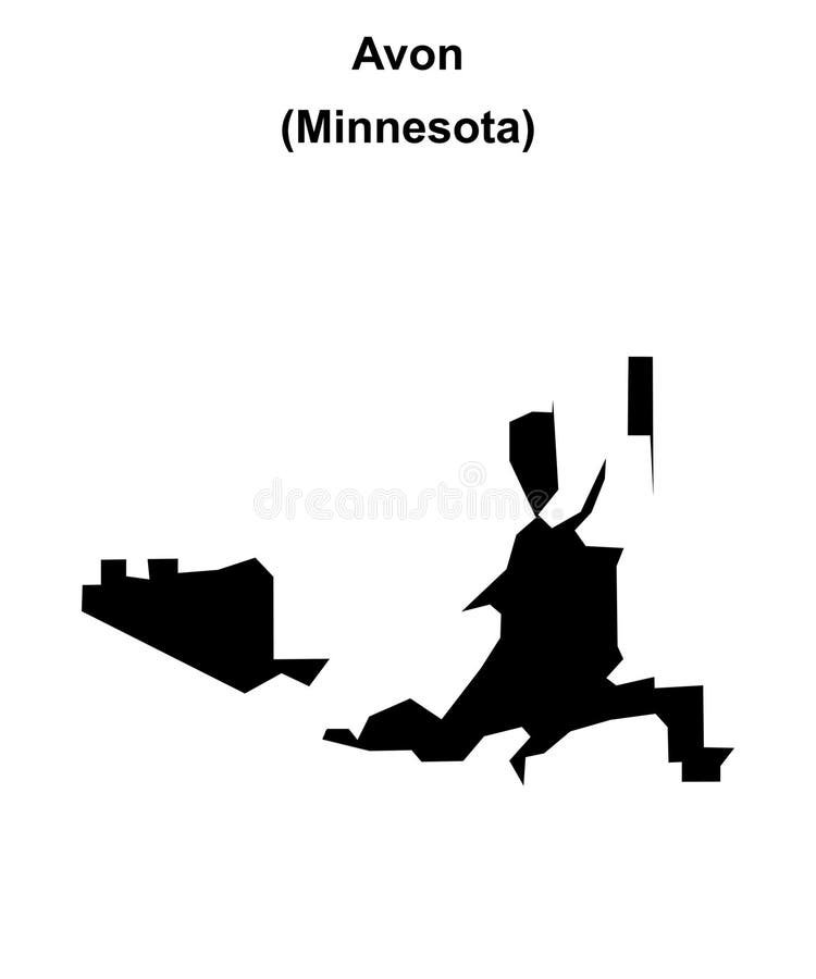 Mapa de esquema de Avon ilustración del vector. Ilustración de blanco ...