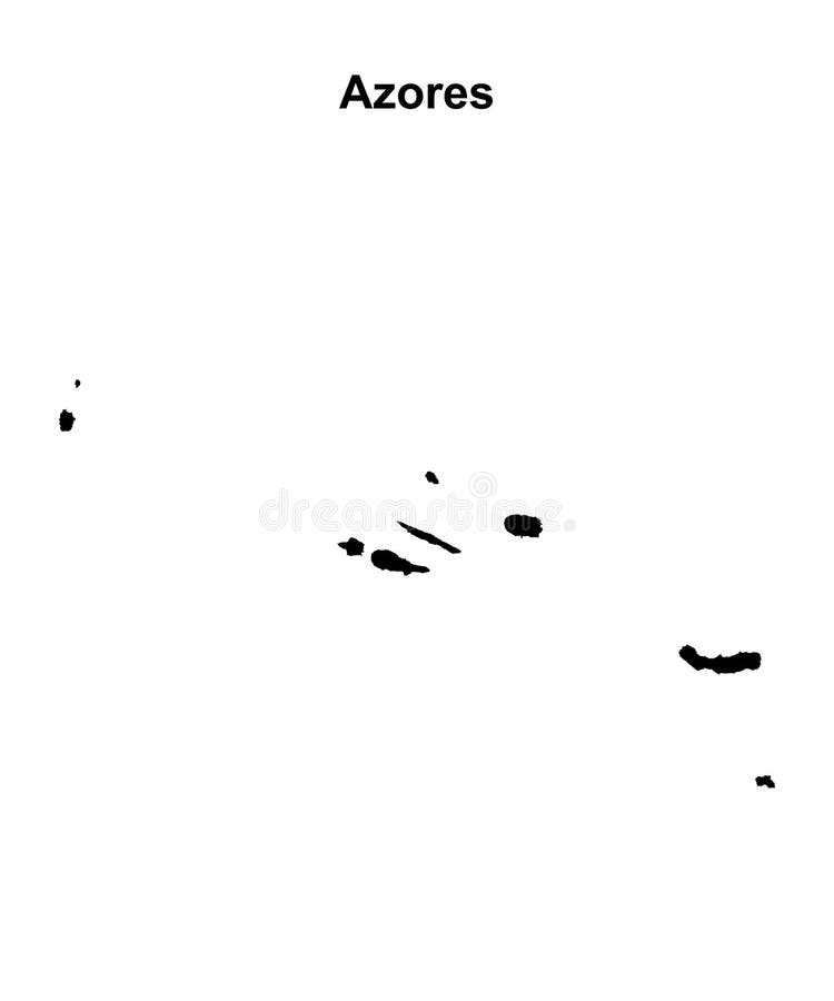 Mapa de esquema de Azores ilustración del vector. Ilustración de ...