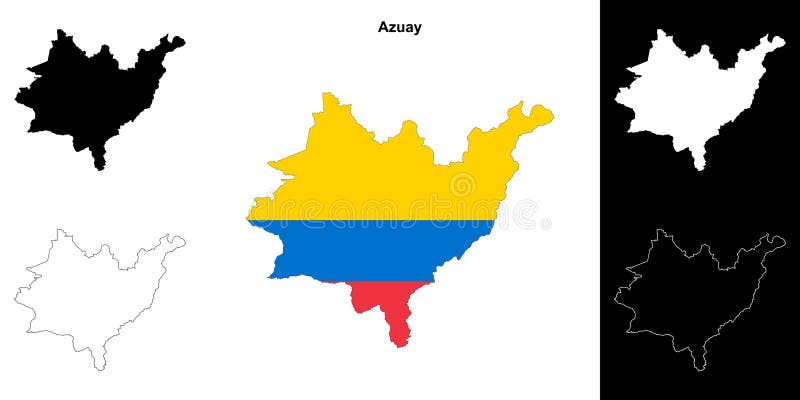 Mapa de esquema de azuay ilustración del vector. Ilustración de vector ...