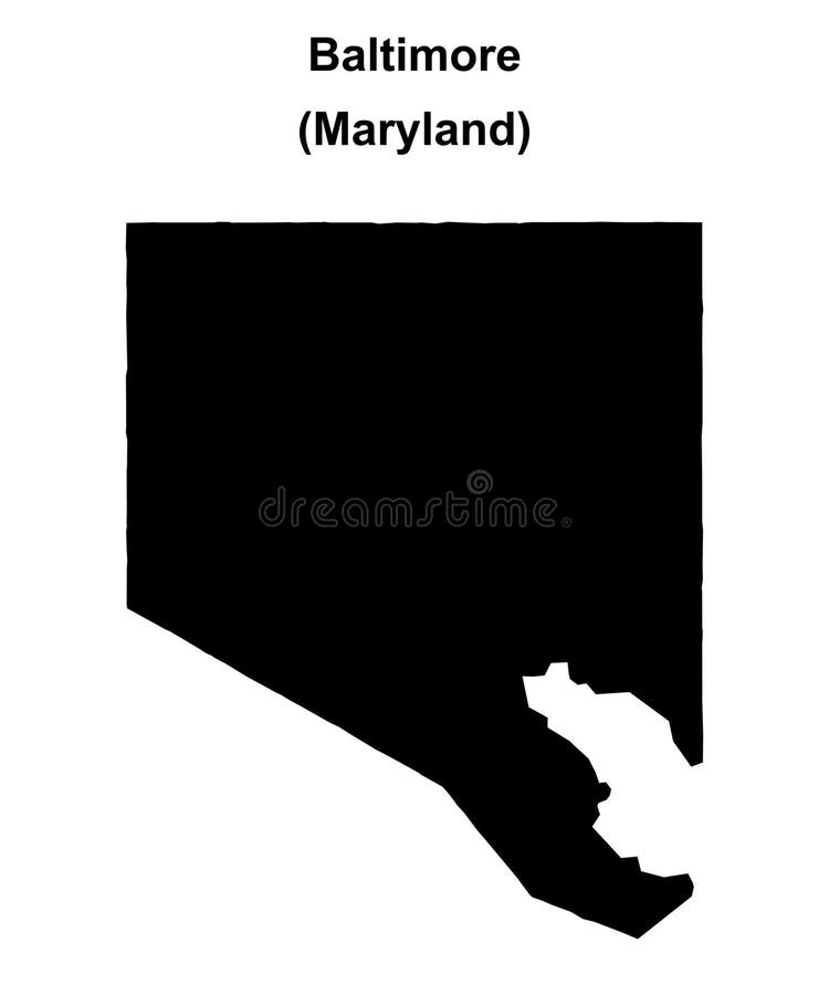 Mapa De Esquema De Baltimore Ilustración del Vector - Ilustración de ...