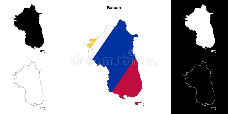 Mapa de esquema de bataan stock de ilustración. Ilustración de bataan ...