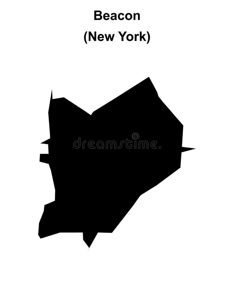 Mapa de esquema de beacon ilustración del vector. Ilustración de blanco ...