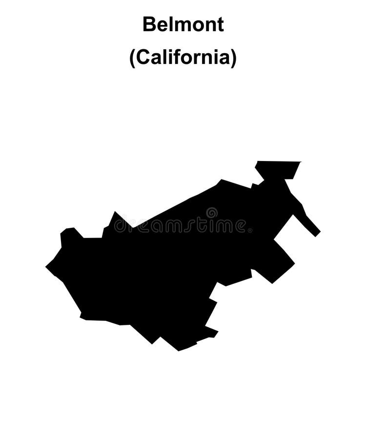 Mapa de esquema de belmont ilustración del vector. Ilustración de ...
