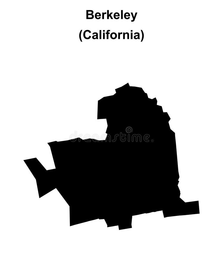 Mapa De Esquema De Berkeley Ilustración del Vector - Ilustración de contorno, territorio: 356992015