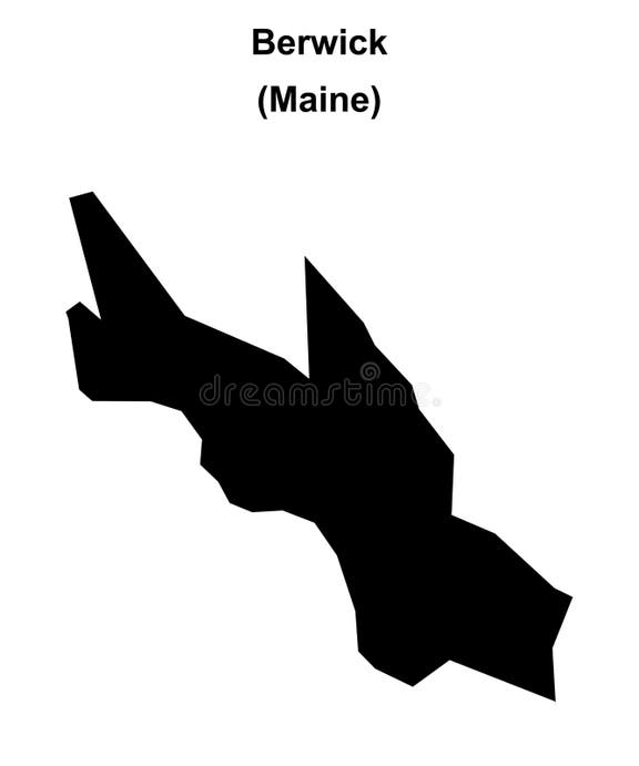 Mapa de esquema de Berwick ilustración del vector. Ilustración de atlas ...
