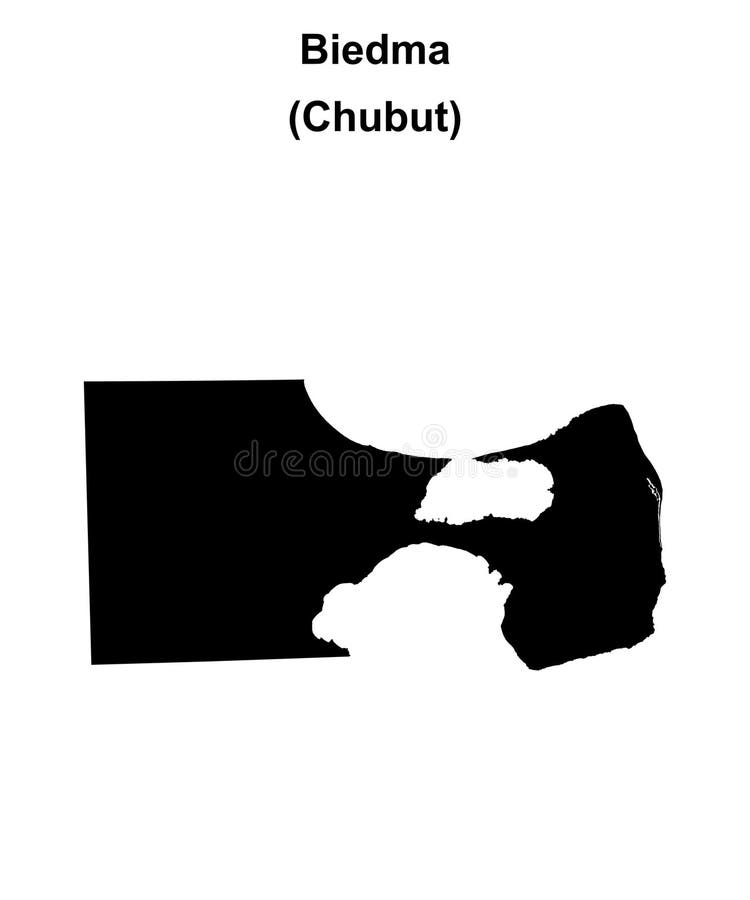 Mapa de esquema de Biedma ilustración del vector. Ilustración de ...