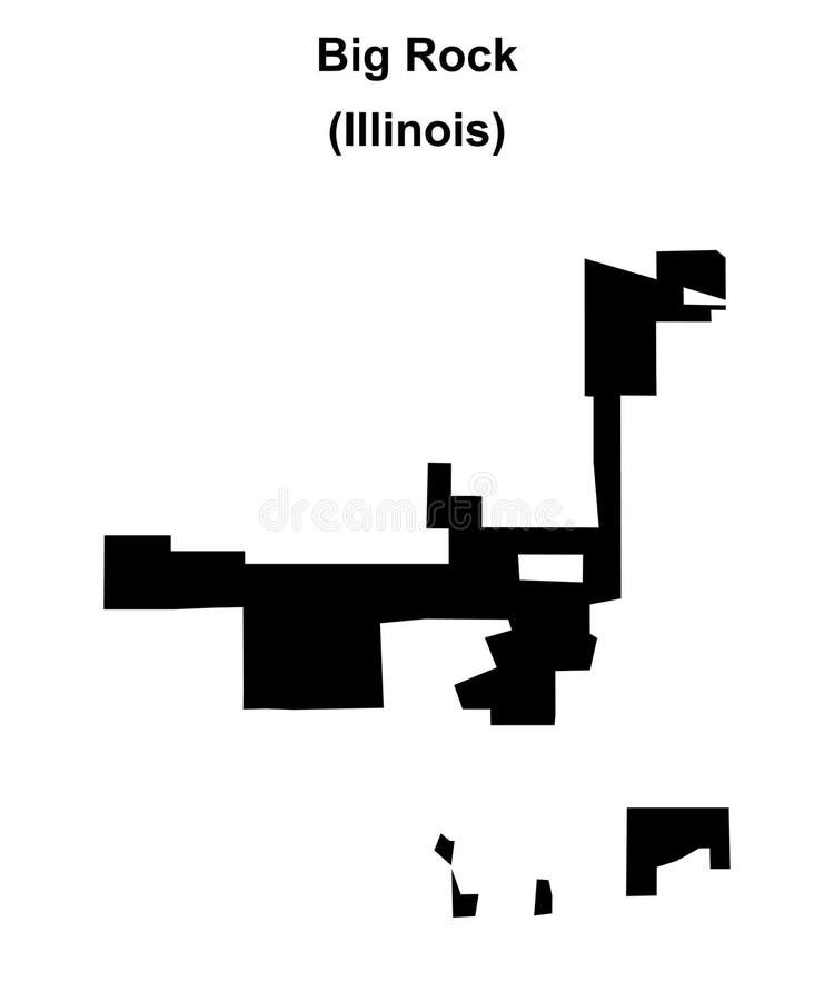 Mapa De Esquema De Big Rock Ilustración del Vector - Ilustración de ...