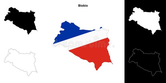 Mapa de esquema de Biobio ilustración del vector. Ilustración de chile ...