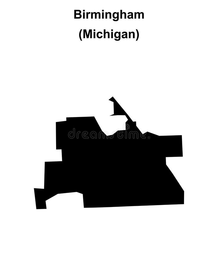 Mapa De Esquema De Birmingham Ilustración del Vector - Ilustración de icono, detallado: 357339091