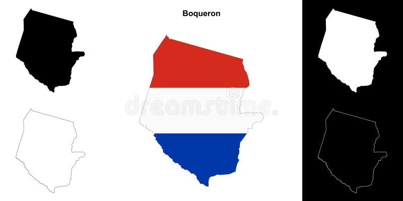 Mapa De Esquema De Boqueron Stock de ilustración - Ilustración de ...
